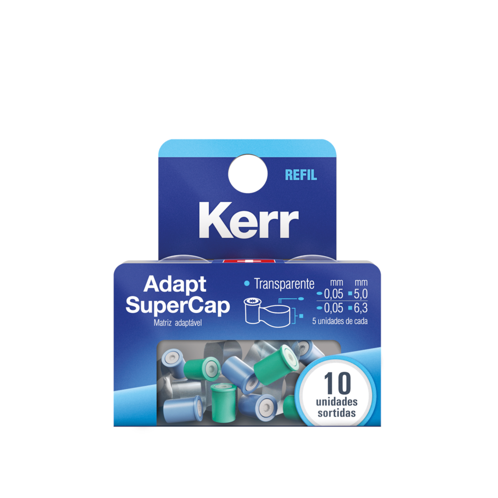 Adapt Supercap Matriz Refil com 10 S - Kerr - Apoio Dental
