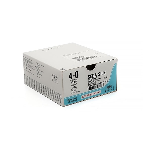 Fio de Sutura Seda Preta Trançada - Ethicon - Apoio Dental Fio de Sutura Seda Preta Trançada - Ethicon - Apoio Dental