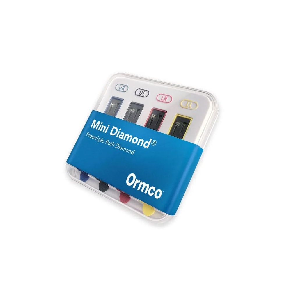 Kit Braquete de Aço Mini Diamond Roth Slot 022 - Ormco - Apoio Dental