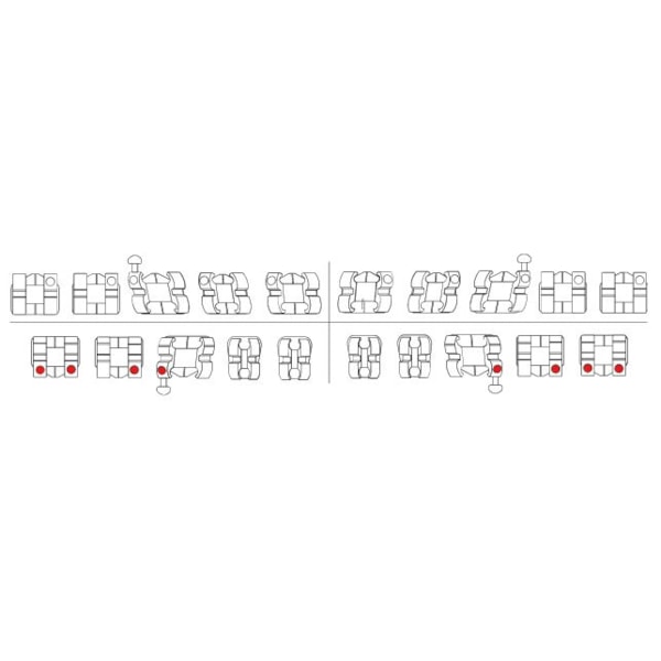 Kit Braquete de Aço Mini Diamond Roth Slot 022 - Ormco - Apoio Dental